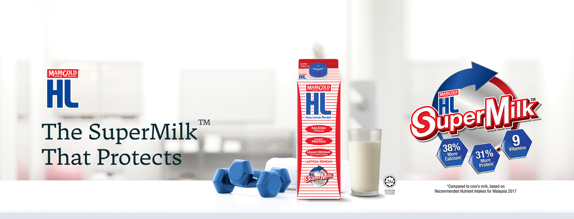 HL Low Fat Milk | For Health For Life | Marigold